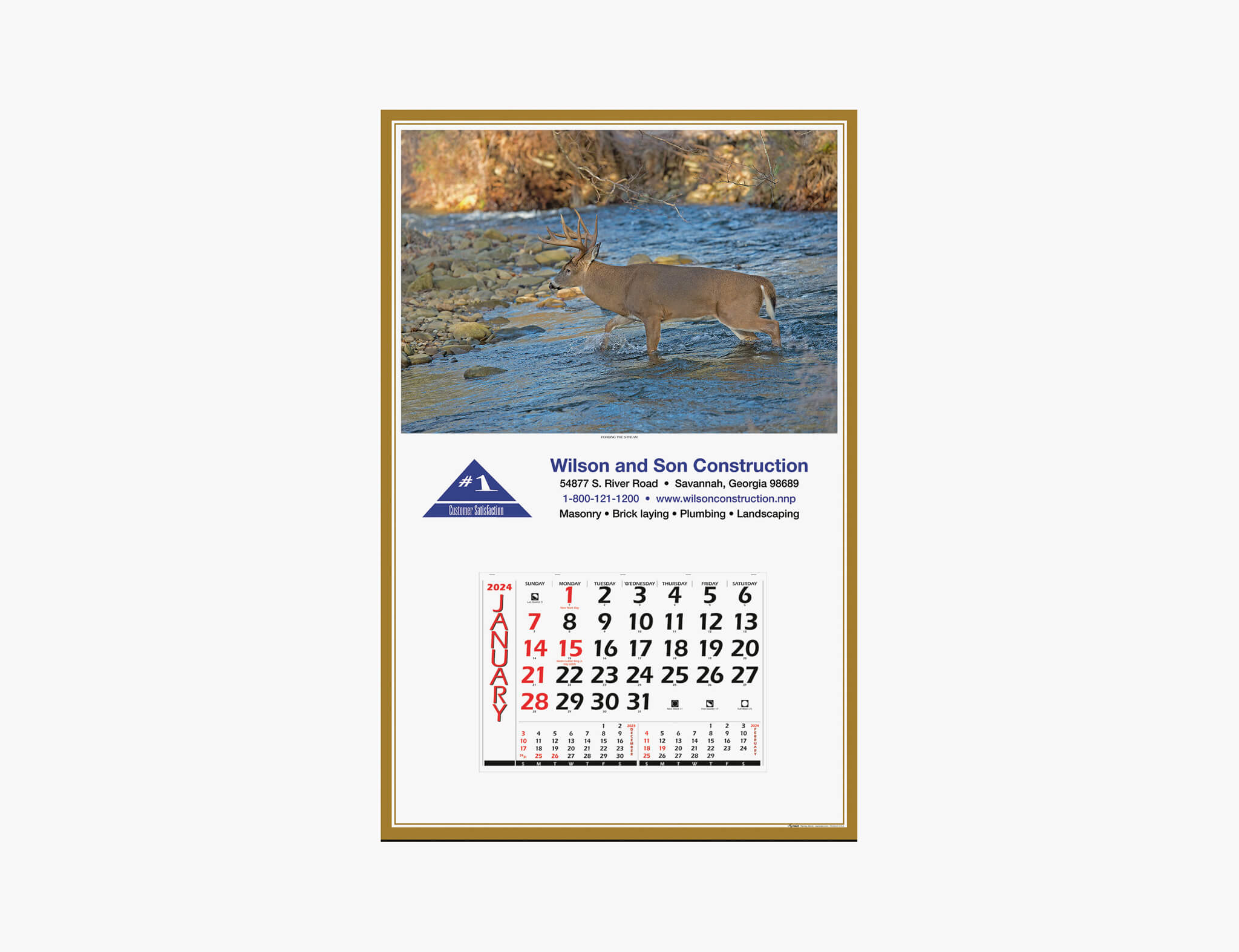 Deer Small Roll Calendar | HALO Branded Solutions
