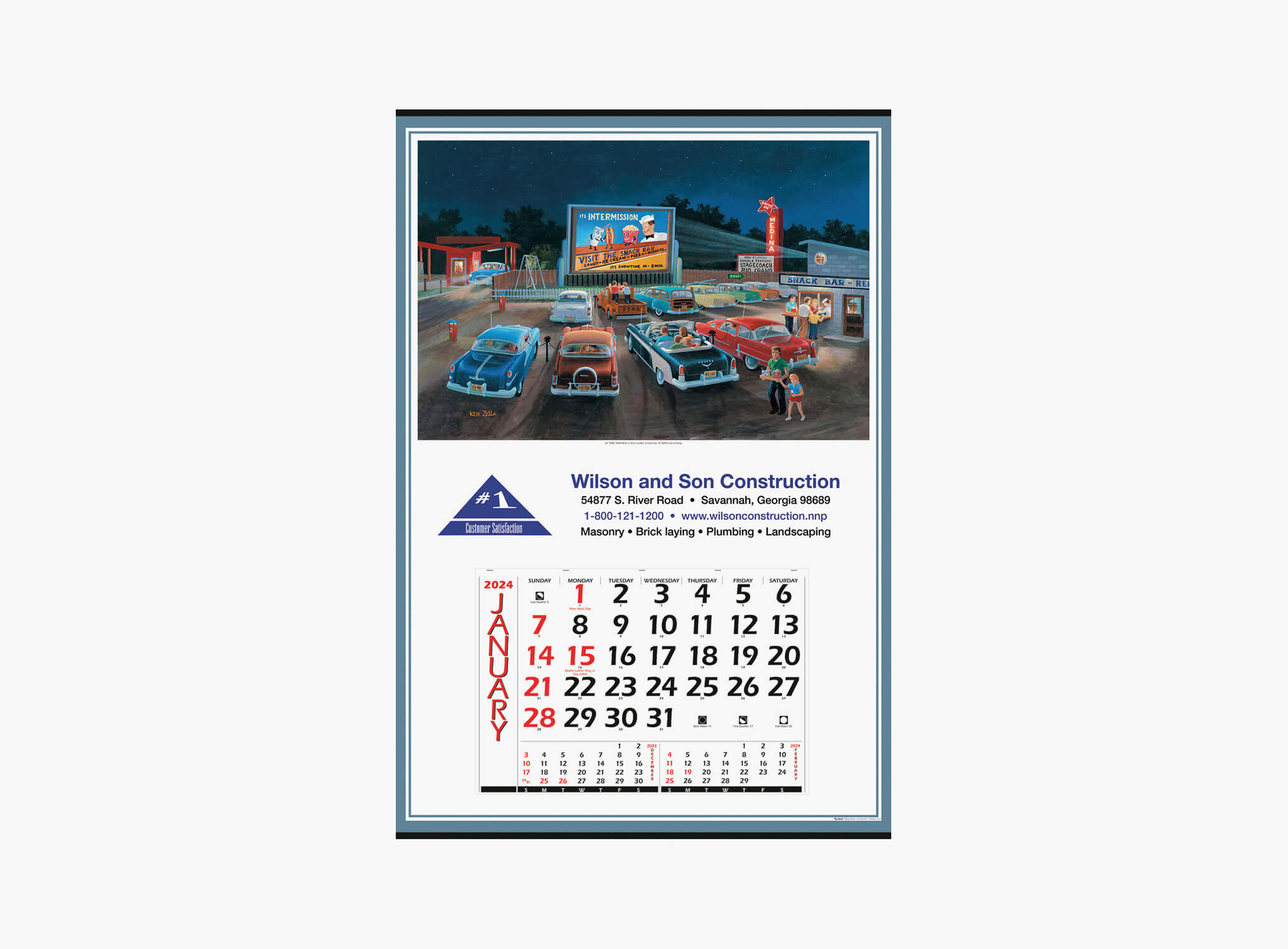Nostalgic Large Roll Calendar | HALO Branded Solutions