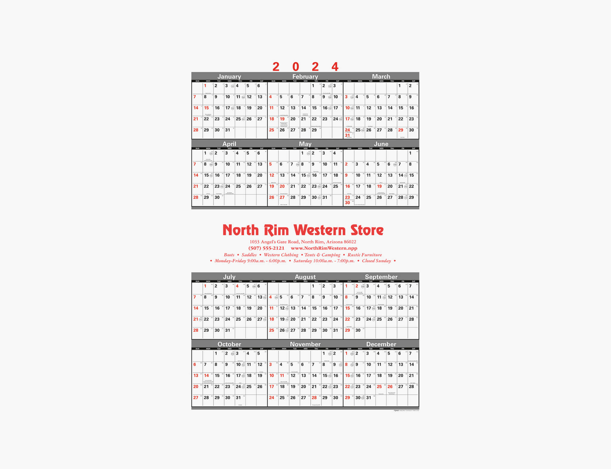 Year-At-A-Glance Calendar | HALO Branded Solutions