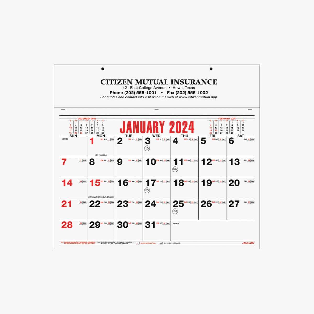Small Plan Master Calendar | HALO Branded Solutions