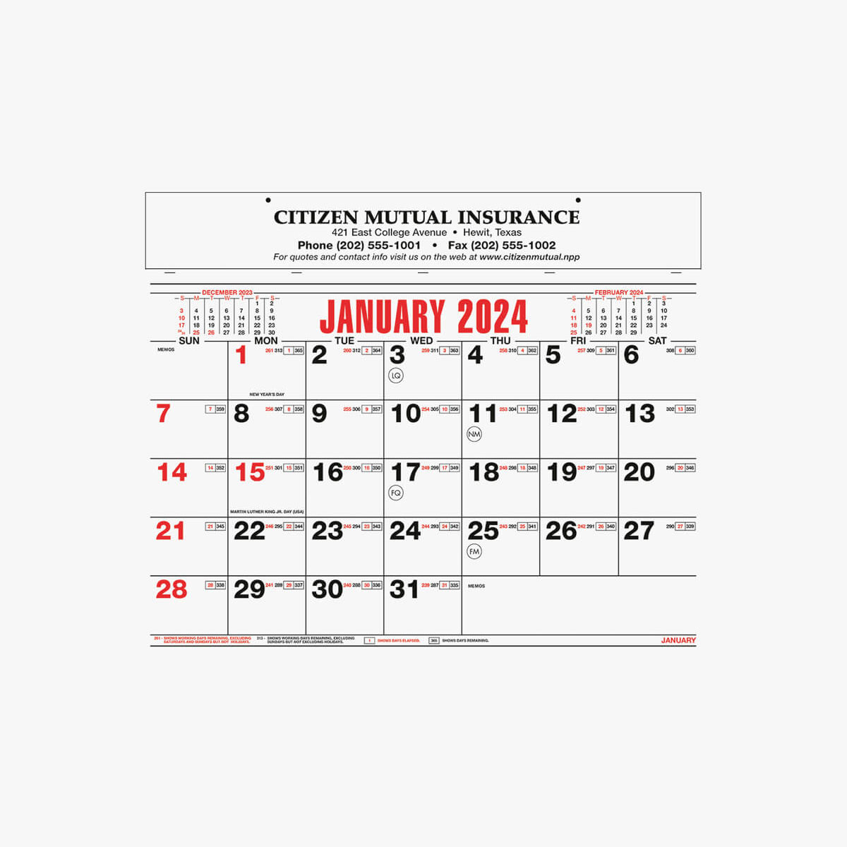 Large Plan Master Calendar | HALO Branded Solutions