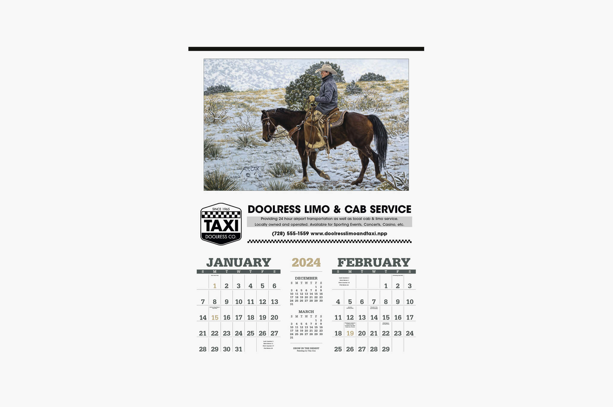 American West Six-Sheet Executive Wall Calendar by Tim Cox | HALO ...