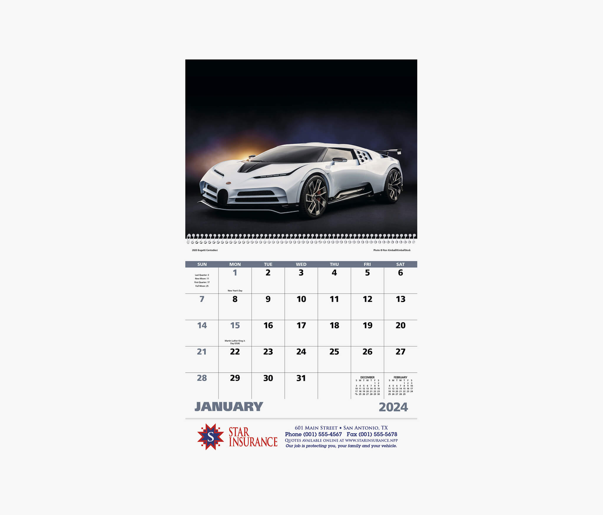 Exotic Sports Cars Spiral Calendar | HALO Branded Solutions