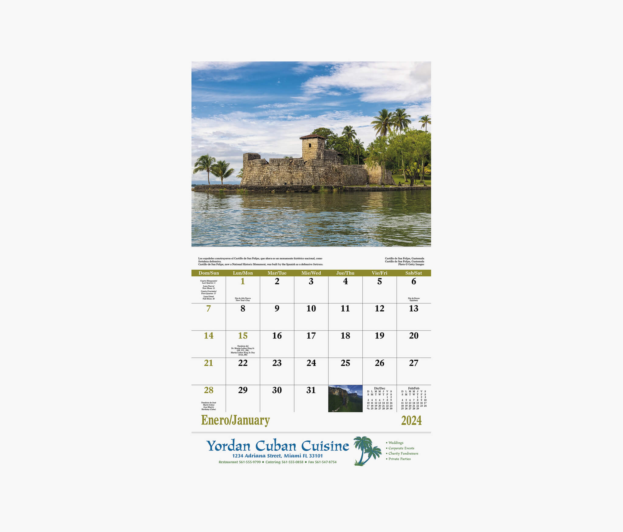 Latin America Stapled Calendar | HALO Branded Solutions