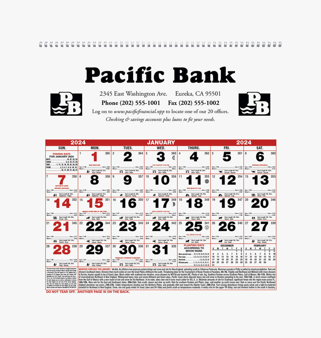Small Almanac Wall Calendar | HALO Branded Solutions
