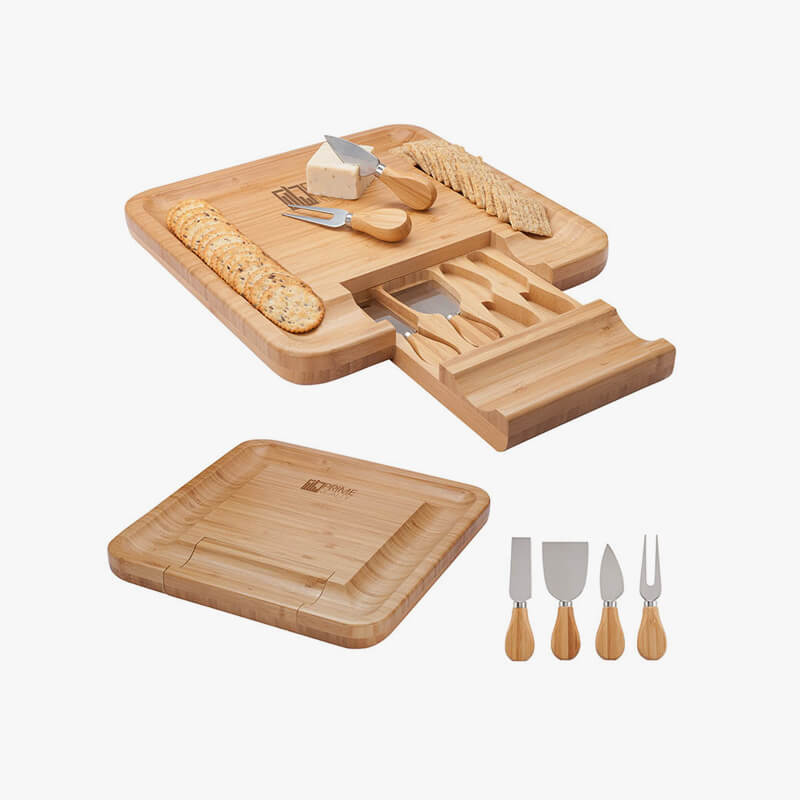 Lorenzi 4-Piece Bamboo Cheese Tray | HALO Branded Solutions