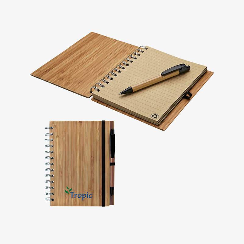 Albany Bamboo Notebook & Pen | HALO Branded Solutions