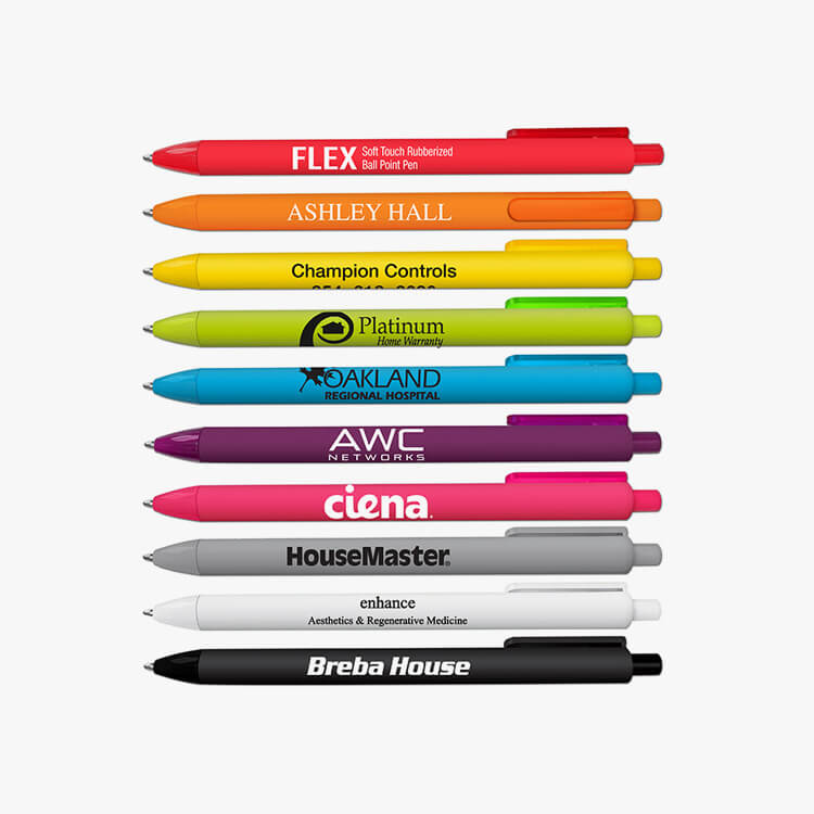 Flex Soft Touch Rubberized Ballpoint Pen | HALO Branded Solutions