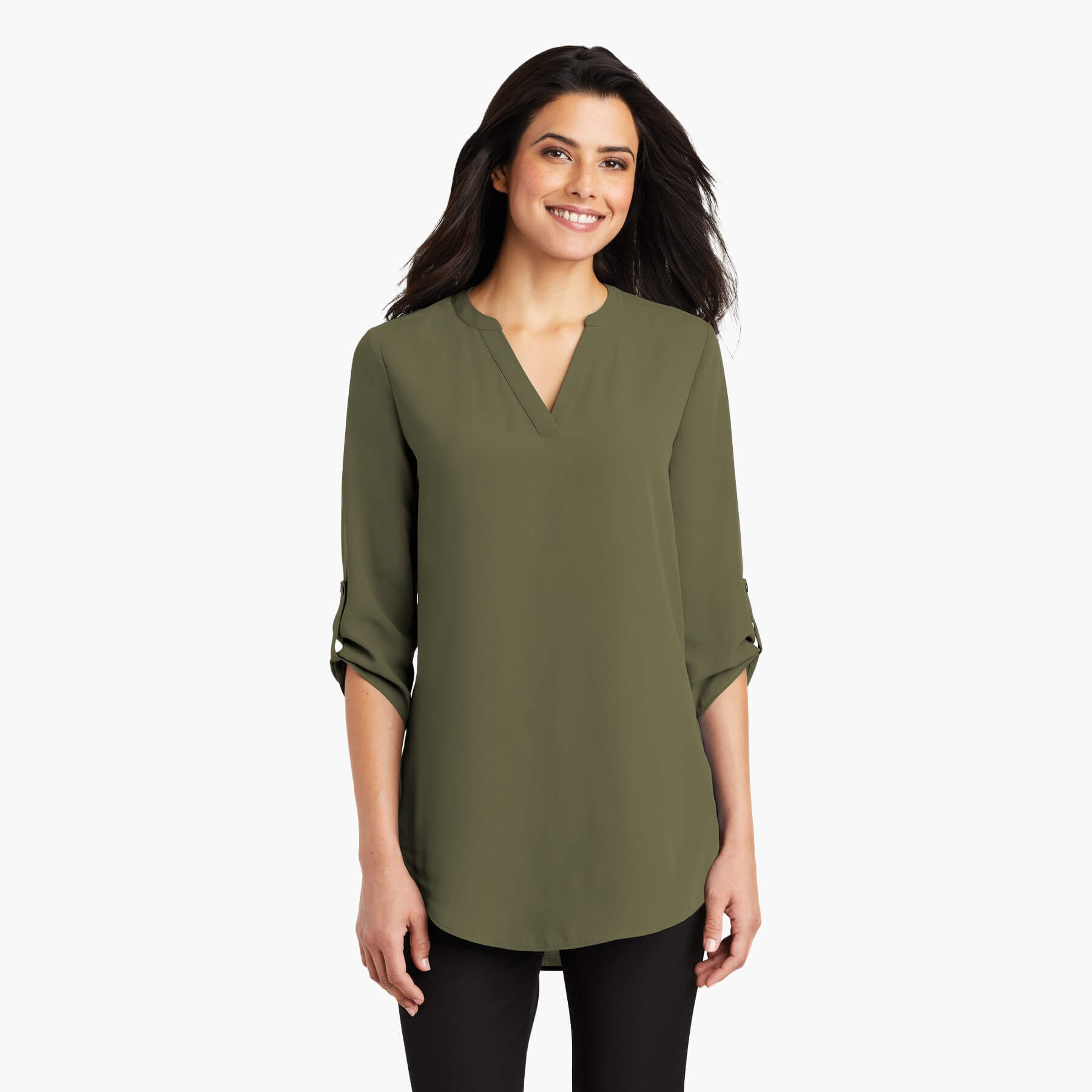 Port Authority Ladies 3/4-Sleeve Tunic Blouse | HALO Branded Solutions