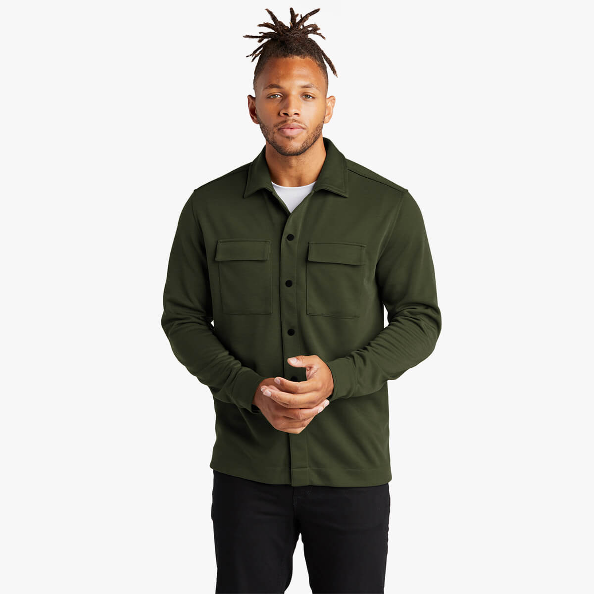 Mercer + Mettle ™ Double-Knit Snap Jacket | HALO Branded Solutions