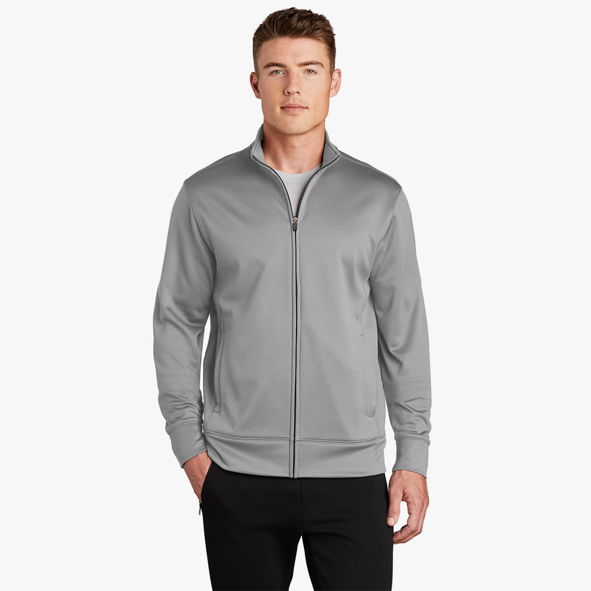 Sport-Tek® Men's Sport-Wick® Fleece Full-Zip Jacket | HALO Branded ...