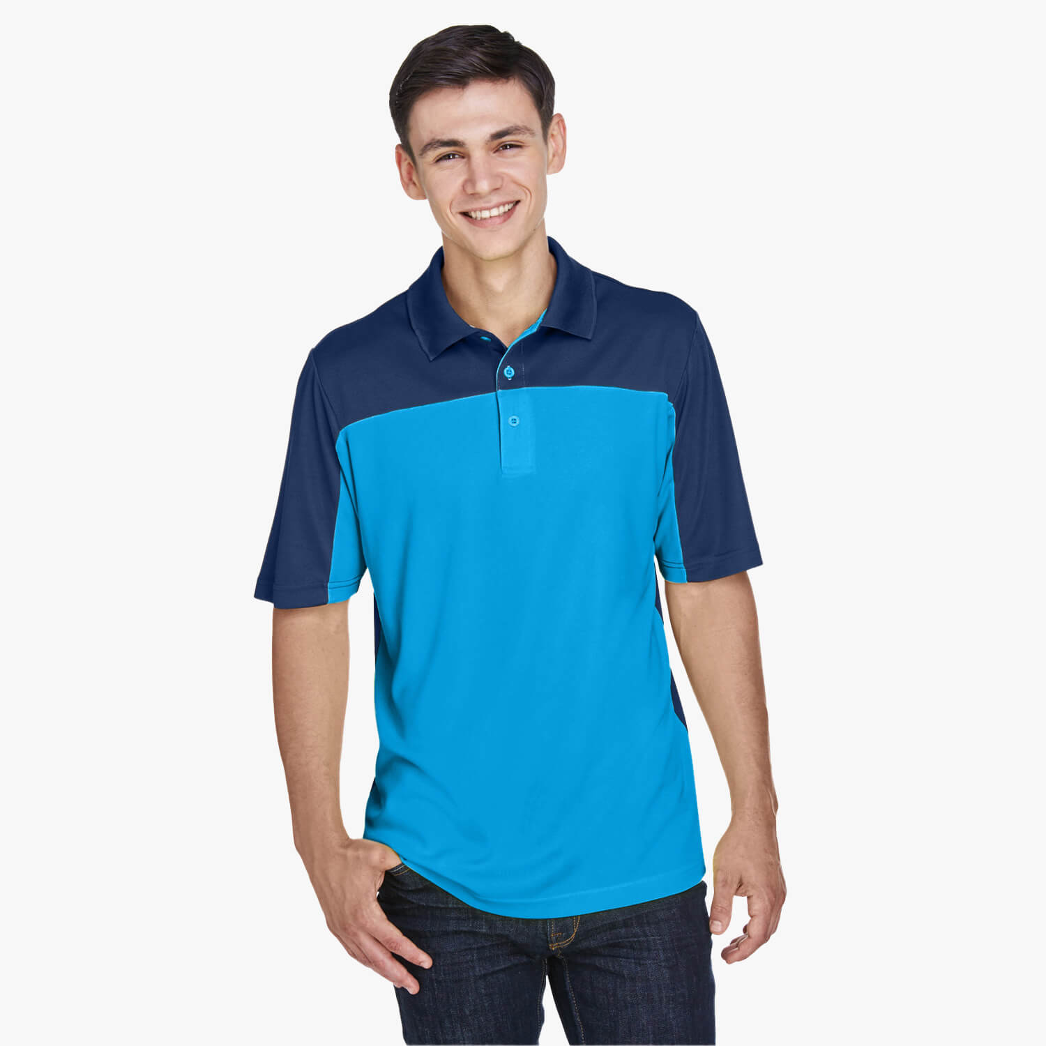 Men's Balance Colorblock Performance Piqué Polo | HALO Branded Solutions