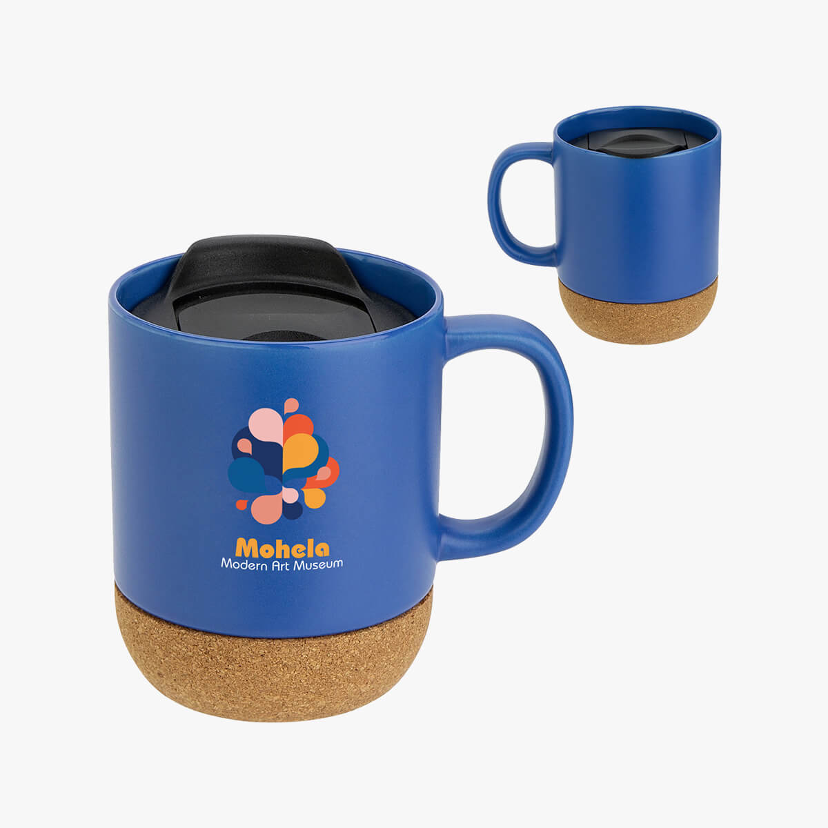 Balsamo 12 oz Ceramic Mug with Cork Base | HALO Branded Solutions