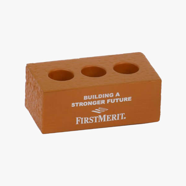 Brick with Holes Stress Reliever | HALO Branded Solutions