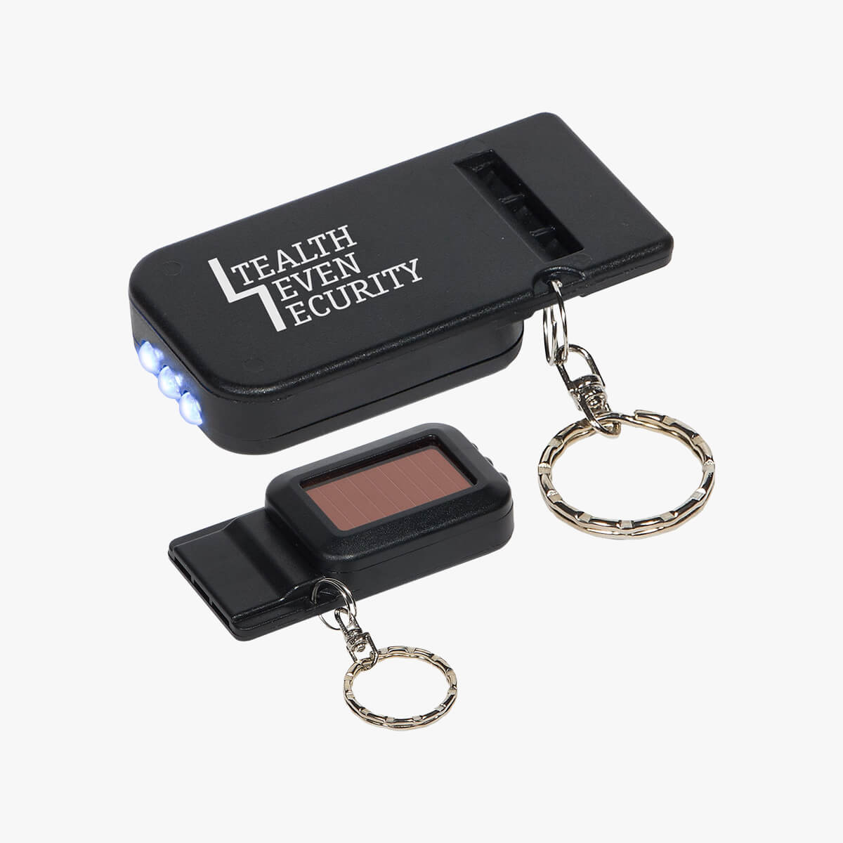 Solar Powered Light & Whistle Key Chain | HALO Branded Solutions