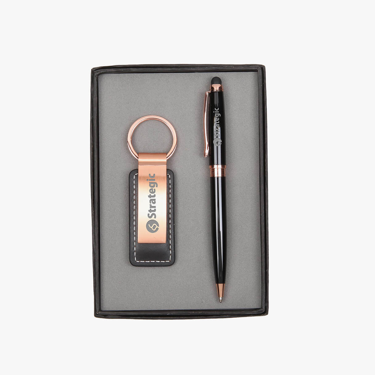 Pen & Keychain Set - Copper | HALO Branded Solutions