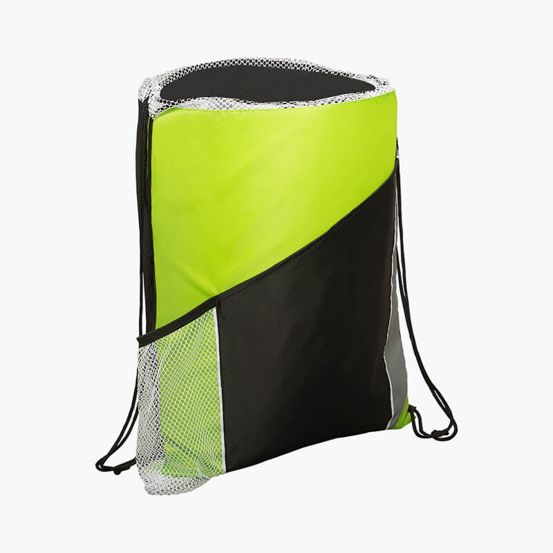 Sprint Angled Drawstring Sports Pack with Pockets | HALO Branded Solutions