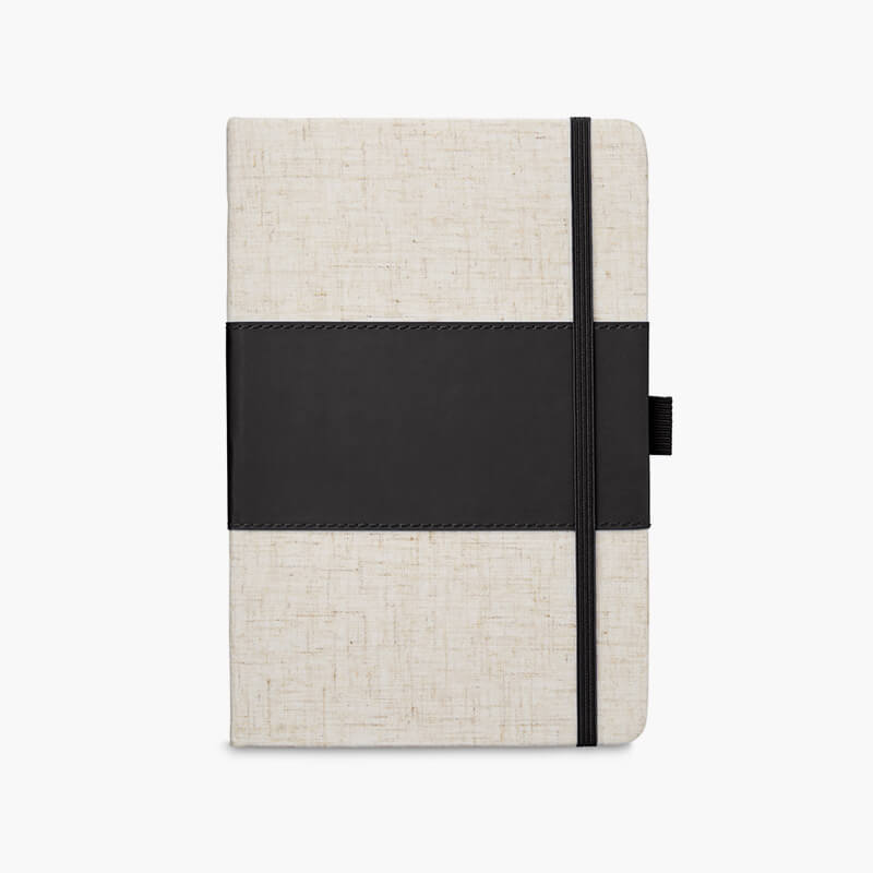 5x7 Soft Cover PU & Heathered Fabric Journal | HALO Branded Solutions